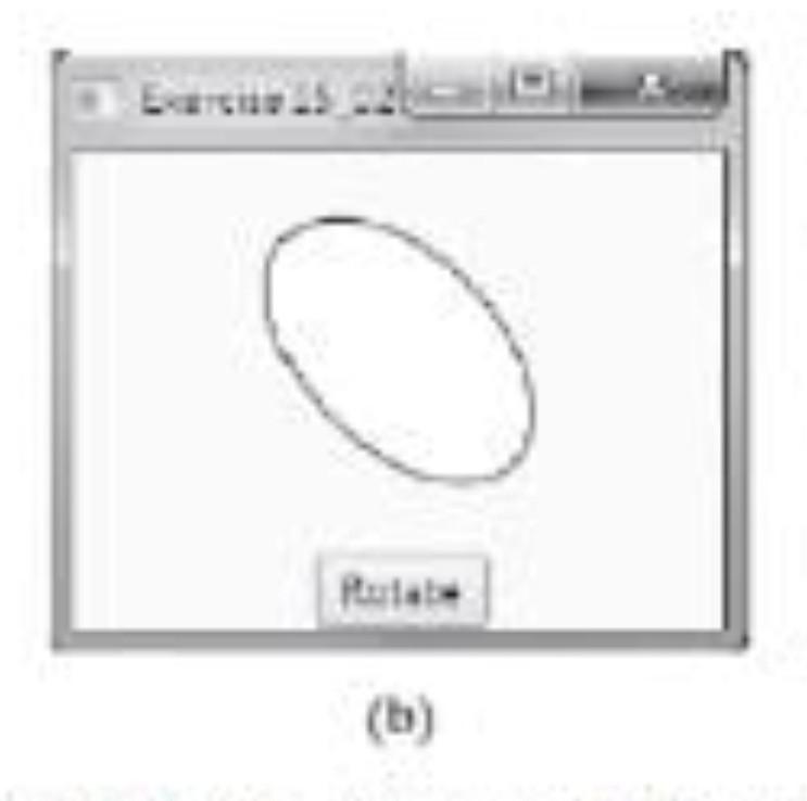 Solved Write A Java Program That Rotates A Ellipse When The 8452