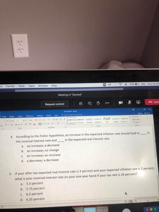 Solved ert Format Table 44% . |+| Thu 12:13 o Tools Window | Chegg.com