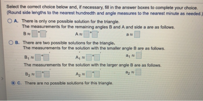 Solved C 56° 40', c= 32.2, b 24.5 | Chegg.com