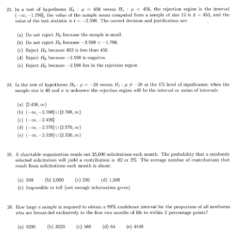 Solved Problems 1 Through 3 Pertain To The Following Sample 