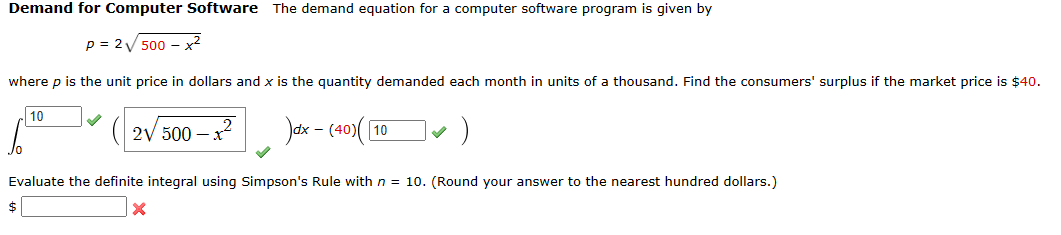 Solved Demand for Computer Software The demand equation for | Chegg.com