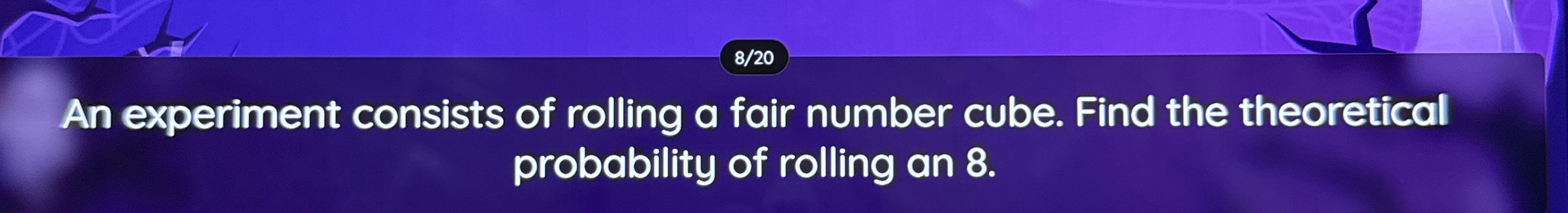 Solved 820An experiment consists of rolling a fair number | Chegg.com