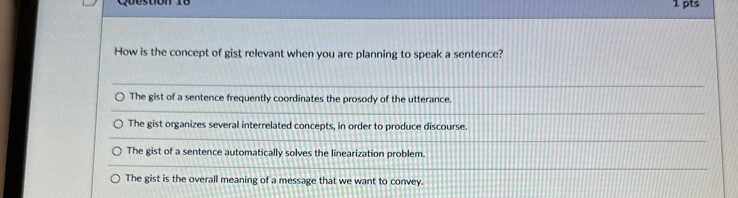 Solved How is the concept of gist relevant when you are | Chegg.com