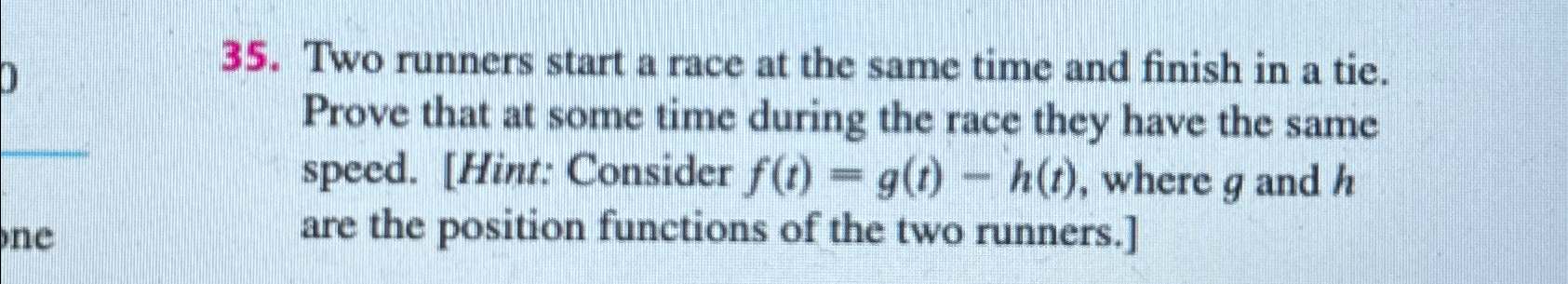 Solved Two runners start a race at the same time and finish | Chegg.com