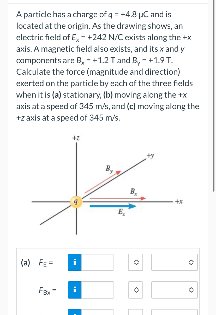 Solved A particle has a charge of q=+4.8μC ﻿and is located | Chegg.com