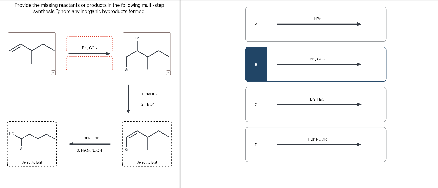 Solved Provide the missing reactants or products in the | Chegg.com