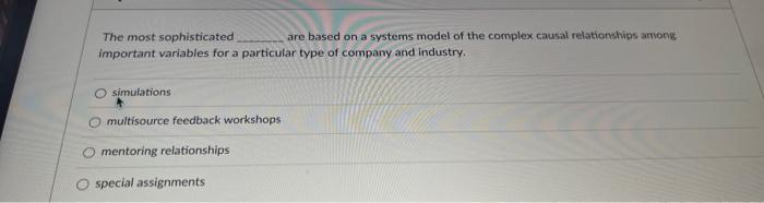 Solved The most sophisticated are based on a systems model | Chegg.com