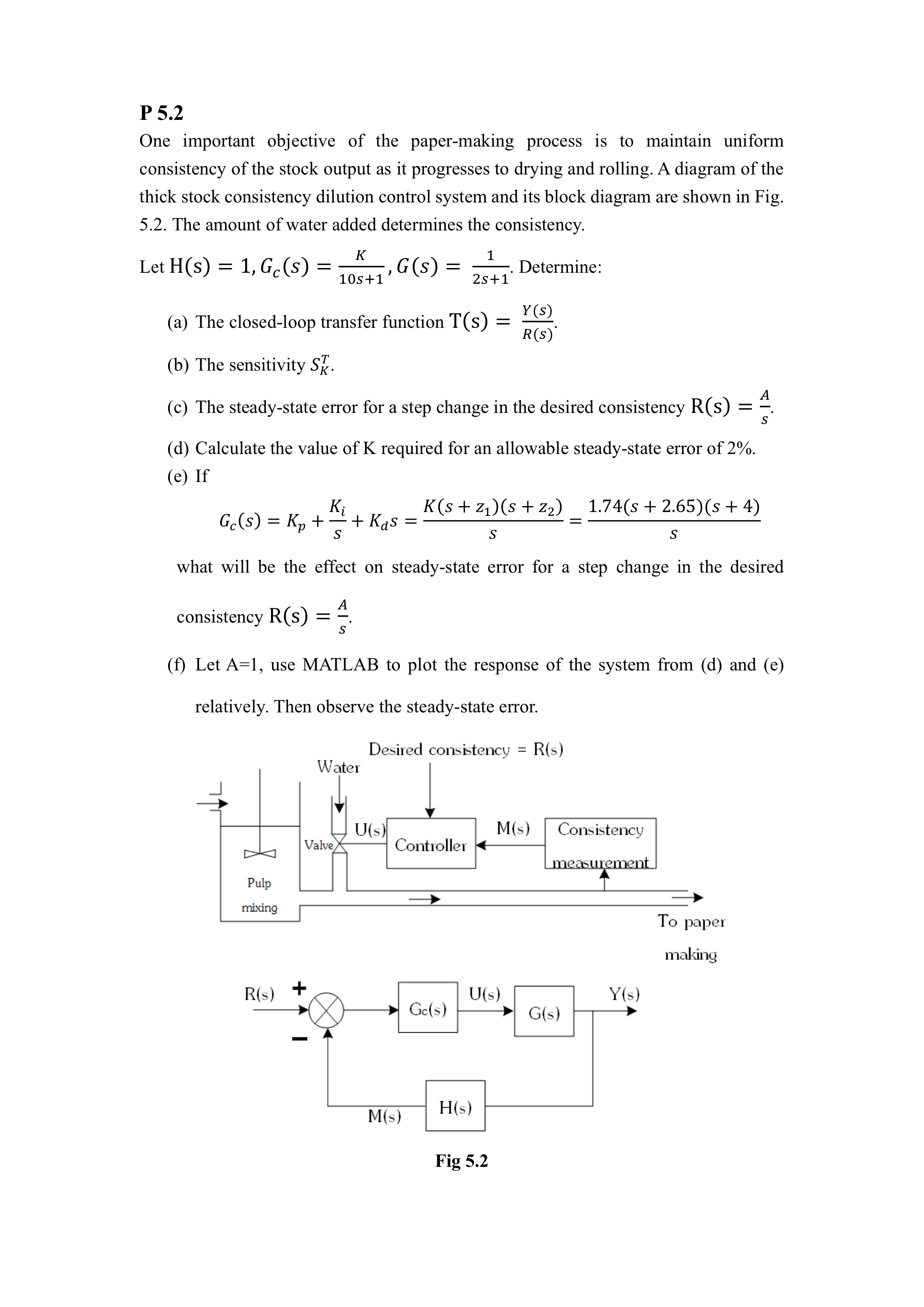 Solved P 5.2One important objective of the paper-making | Chegg.com