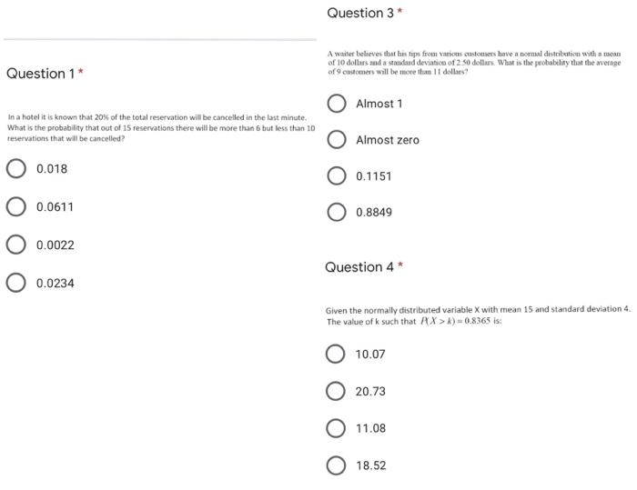 Solved Question 3* Awaiter believes that his tips from | Chegg.com