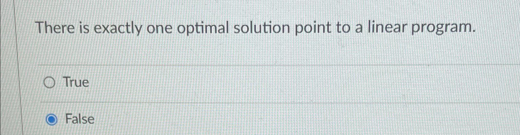 Solved There is exactly one optimal solution point to a | Chegg.com