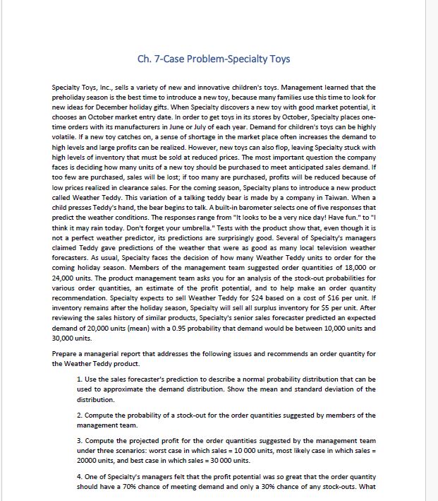 Solved by an EXPERT Answers need to be on Excel, please provide Excel | Chegg.com