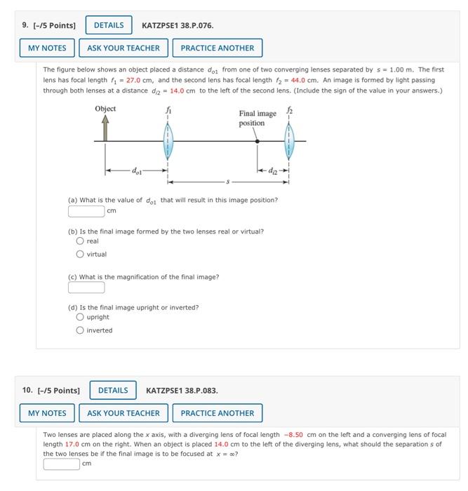 Solved The figure below shows an object placed a distance | Chegg.com