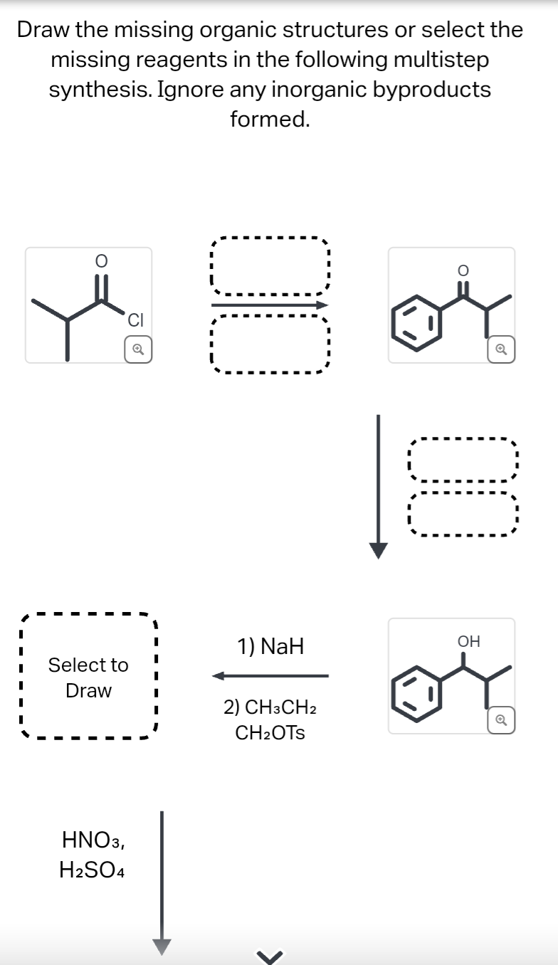 Solved Draw The Missing Organic Structures Or Select