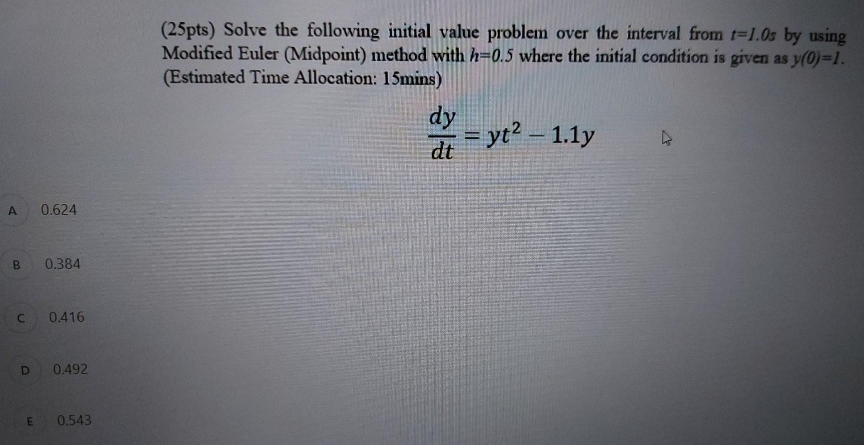 Solved (25pts) Solve the following initial value problem | Chegg.com