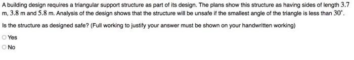 Solved A building design requires a triangular support | Chegg.com