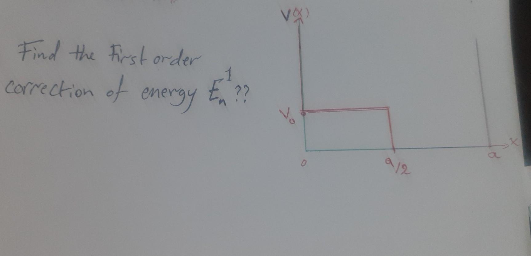 Solved Find the First order correction of energy Eh?? v a o | Chegg.com