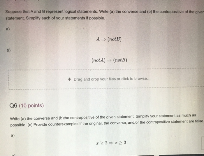 Solved Suppose that A and B represent logical statements. | Chegg.com
