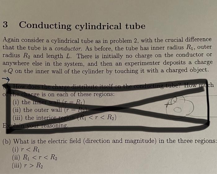 Solved Consider a cylindrical tube with inner radius R1, | Chegg.com