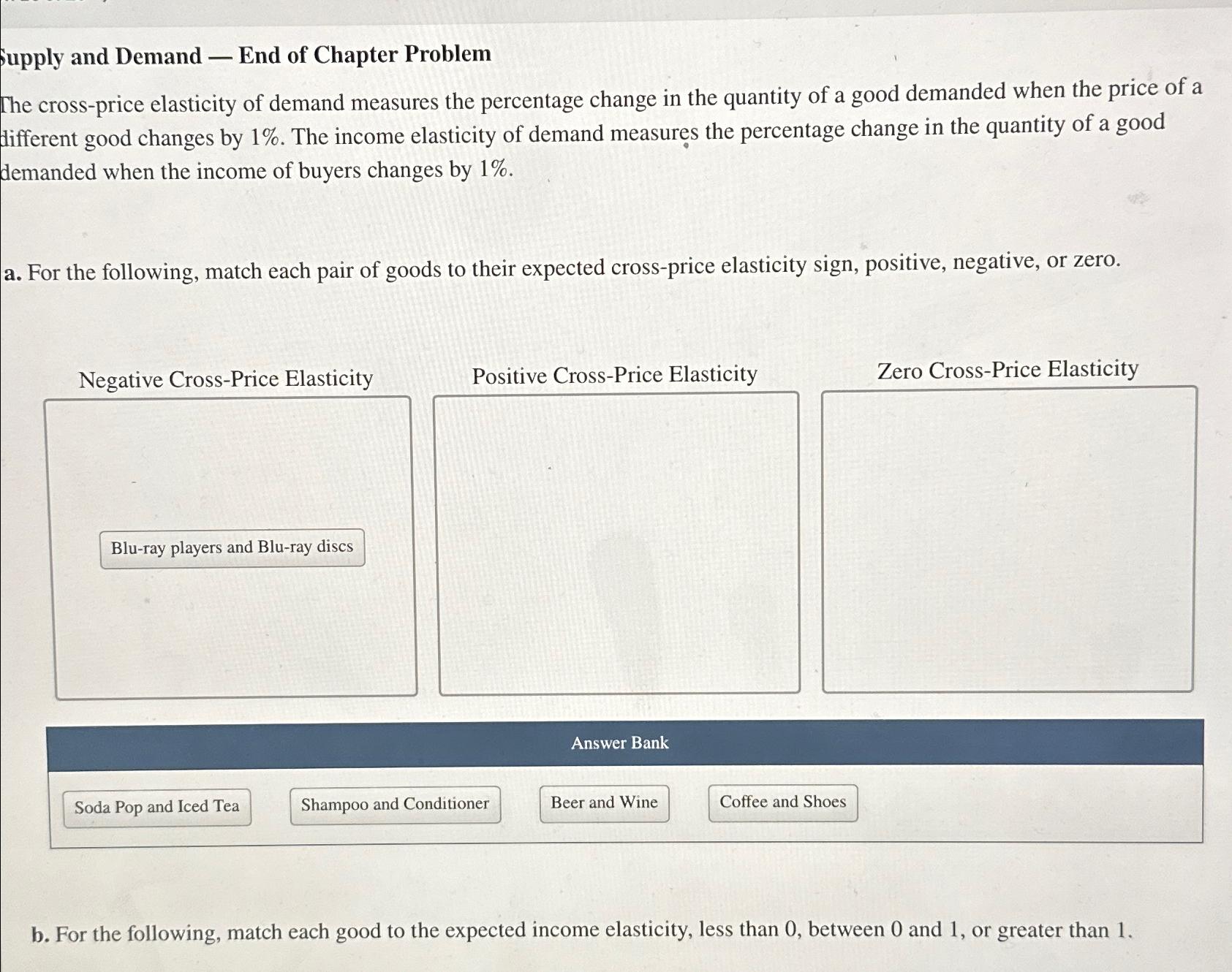Solved Supply and Demand - ﻿End of Chapter ProblemThe | Chegg.com