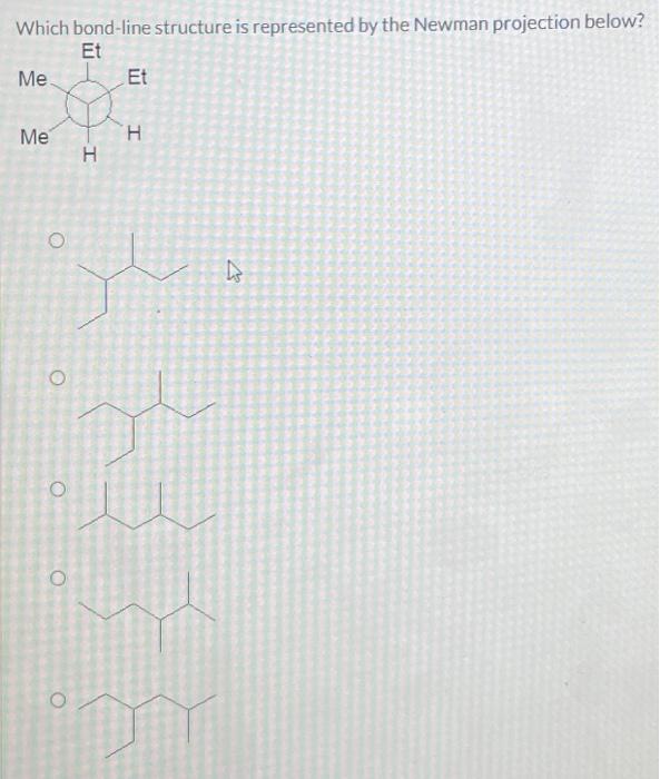 Solved Which bond-line structure is represented by the | Chegg.com