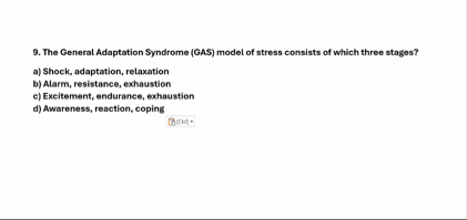 Solved The General Adaptation Syndrome (GAS) ﻿model of | Chegg.com
