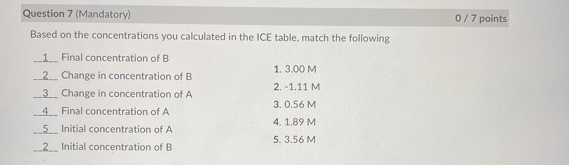 Question 7 (Mandatory)07 ﻿pointsBased on the | Chegg.com