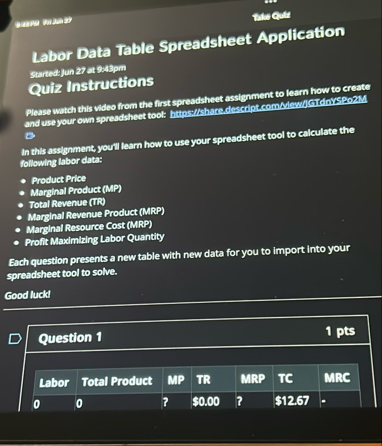 tile GityLabor Data Table Spreadsheet Application | Chegg.com