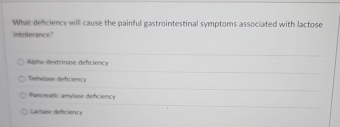 Solved What deficiency will cause the painful | Chegg.com