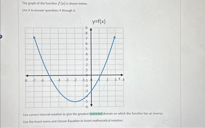 Solved The graph of the function f(x) is shown below. Use it | Chegg.com