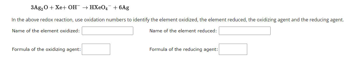 Solved In the above redox reaction, use oxidation numbers to | Chegg.com
