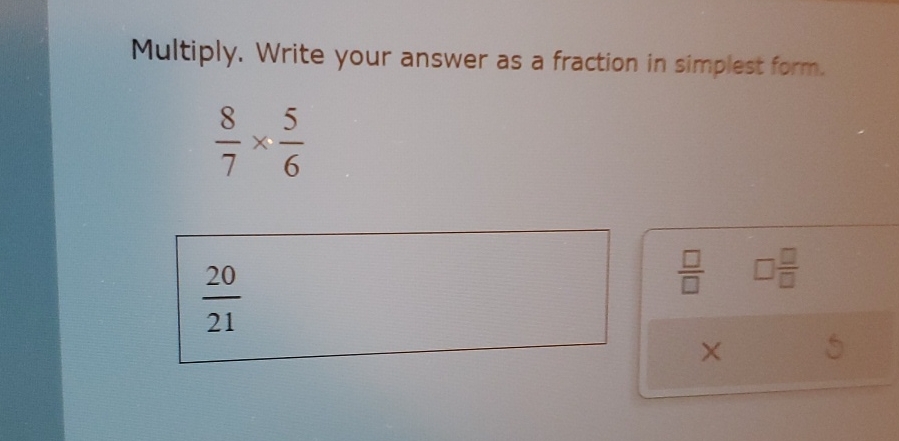 Solved Multiply. Write your answer as a fraction in simplest | Chegg.com