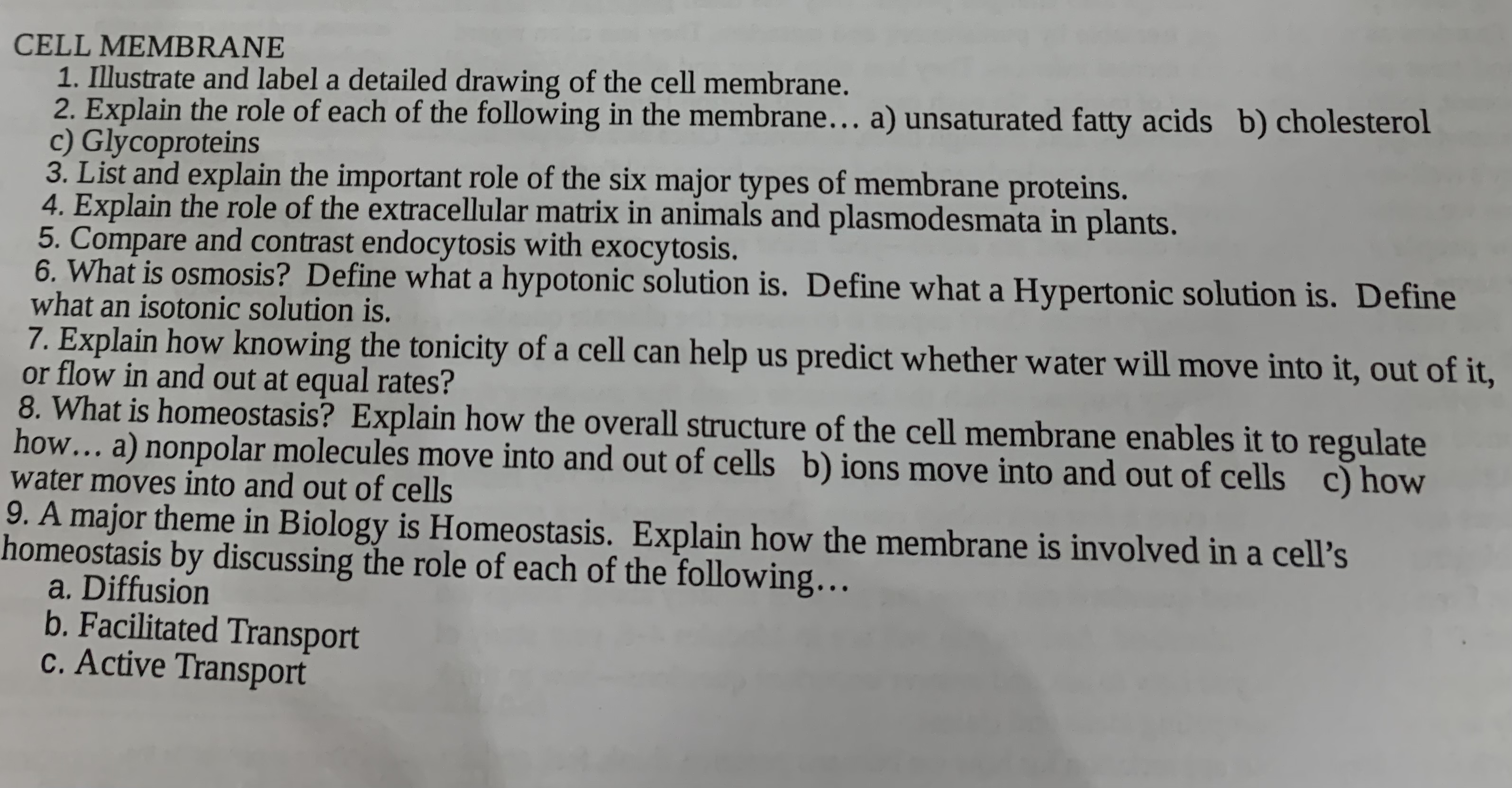 Solved CELL MEMBRANEIllustrate and label a detailed drawing | Chegg.com
