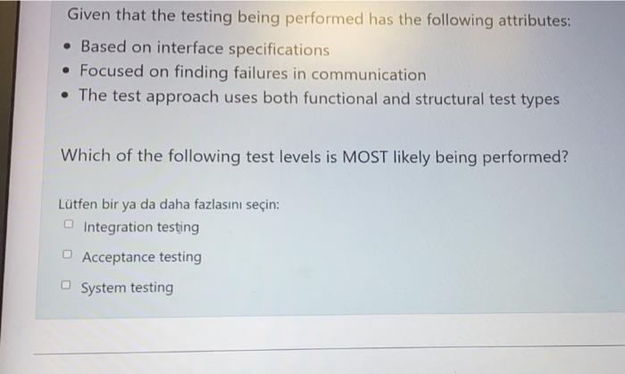 Given that the testing being performed has the | Chegg.com