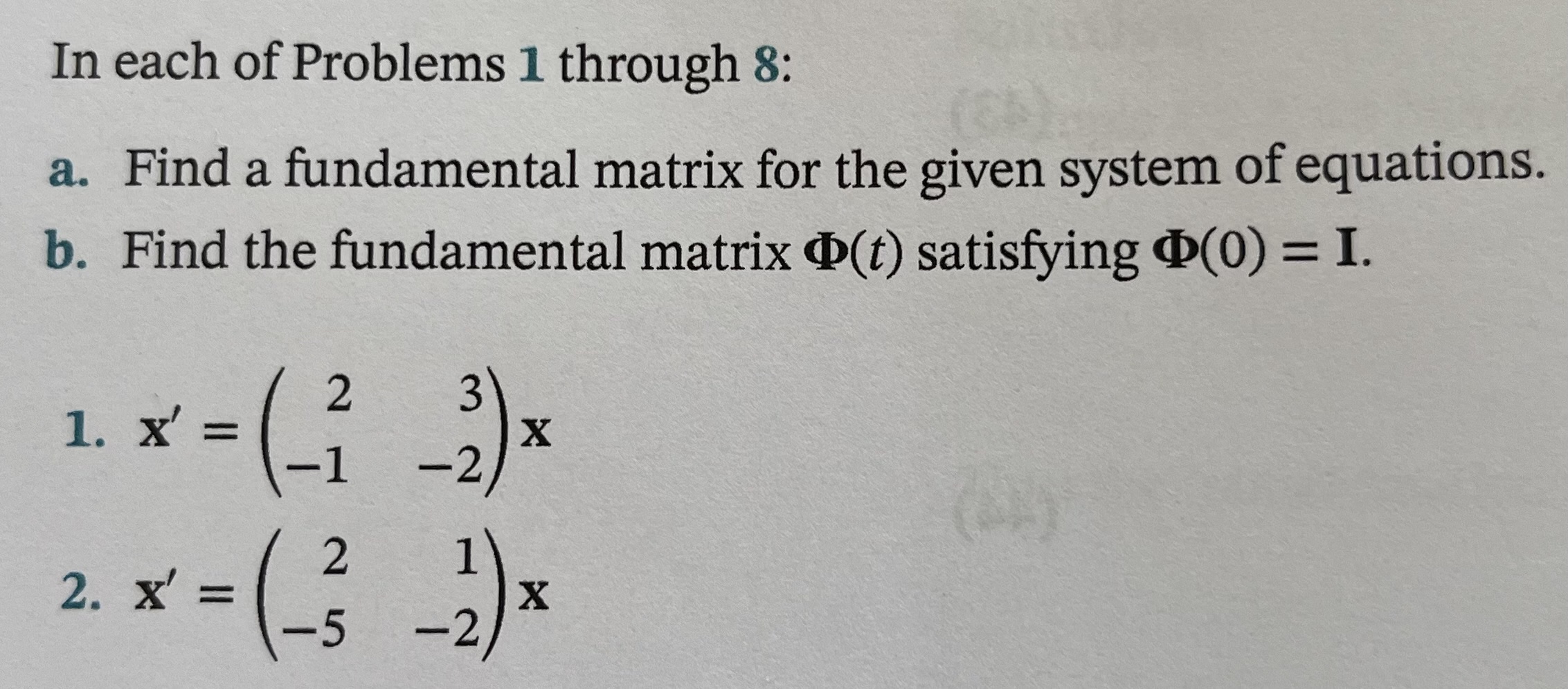 Solved In each of Problems 1 ﻿through 8:a. ﻿Find a | Chegg.com