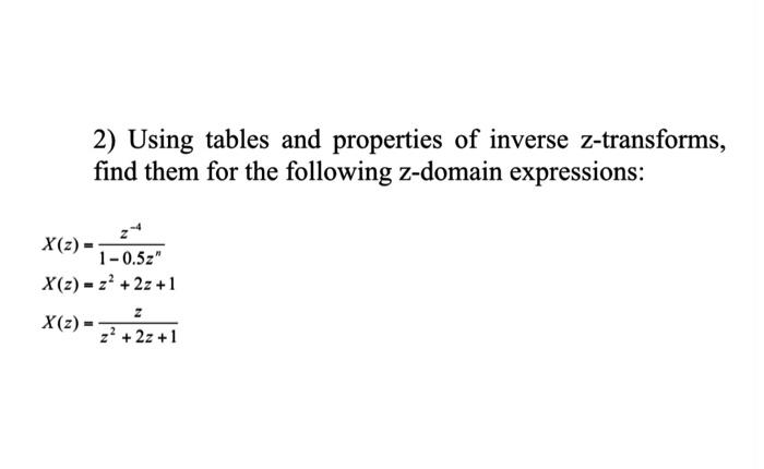 Solved 2) Using tables and properties of inverse | Chegg.com