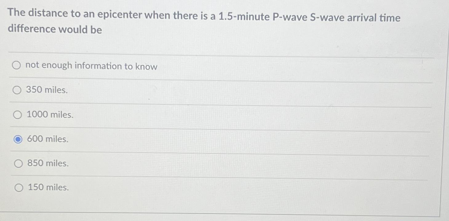 Solved The distance to an epicenter when there is a | Chegg.com
