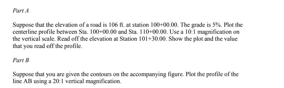 Solved Part A Suppose that the elevation of a road is 106 | Chegg.com