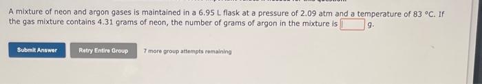 Solved A mixture of neon and argon gases is maintained in a | Chegg.com