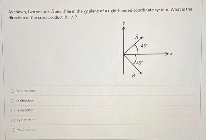 Solved As shown, two vectors \\( \\vec{A} \\) and \\( | Chegg.com