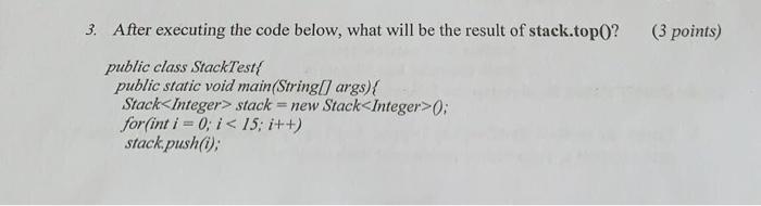 Solved (3 points) 3. After executing the code below, what | Chegg.com