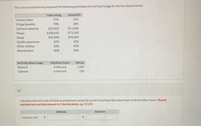 Solved Crane Manufacturing produces two products in its | Chegg.com