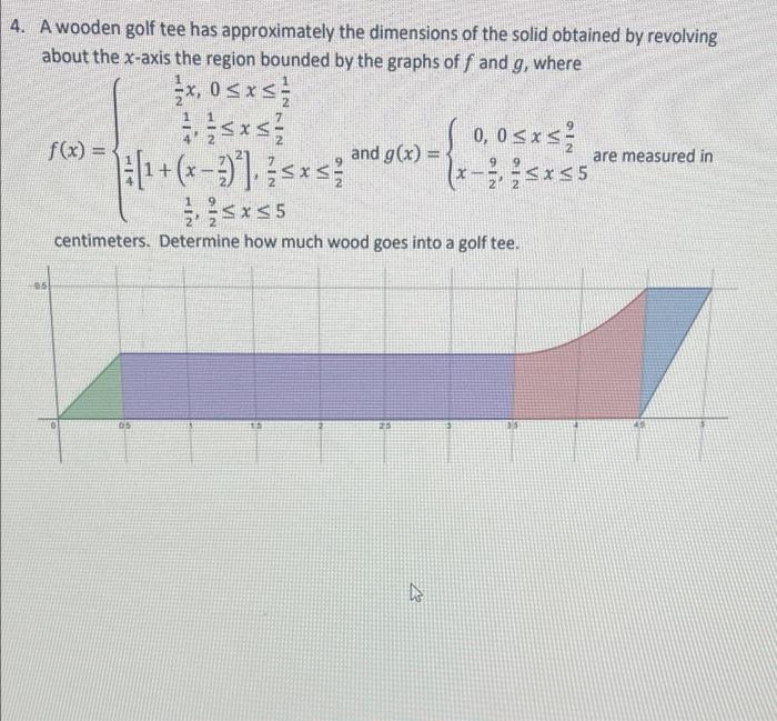 Solved 4. A wooden golf tee has approximately the dimensions | Chegg.com