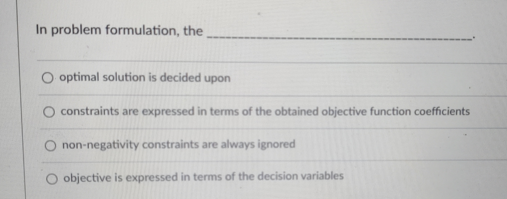 Solved In problem formulation, the q,q,optimal solution is | Chegg.com