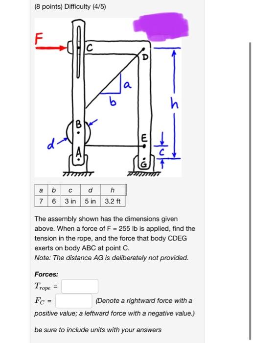 Solved (8 points) Difficulty (4/5) The assembly shown has | Chegg.com