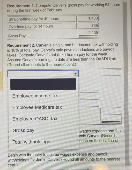 Solved Jamie Carver works at College of Portland and is paid | Chegg.com