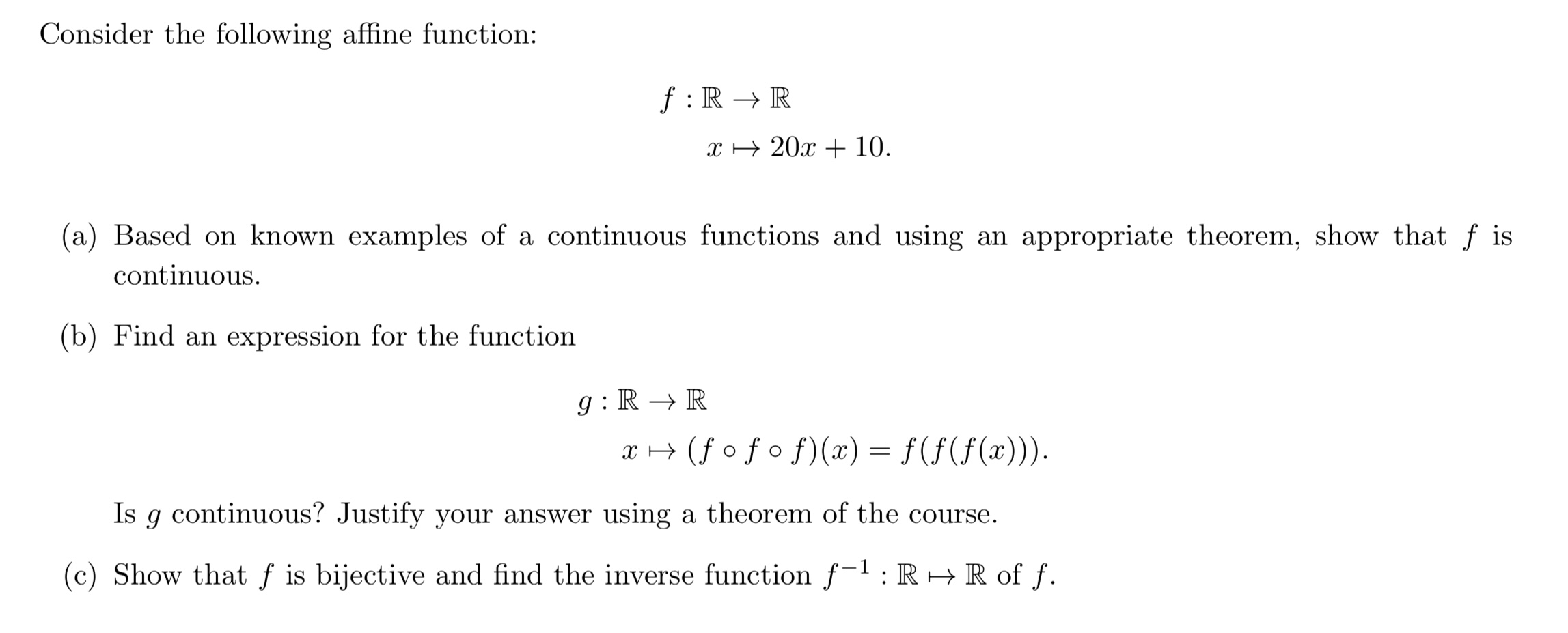 Solved Consider the following affine | Chegg.com
