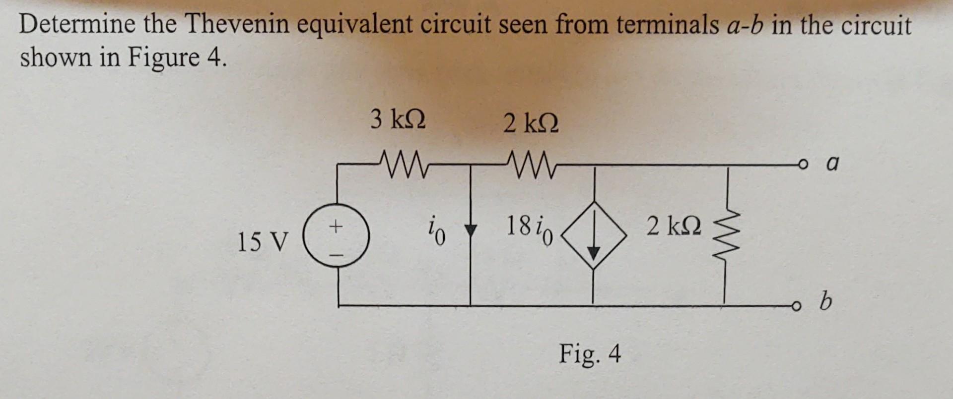 [Solved]: Determine the Thevenin equivalent circui