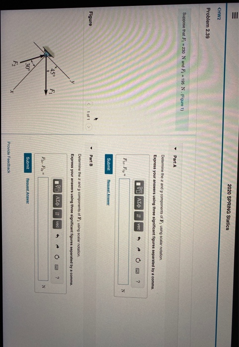 Solved 2020 SPRING Statics 1 | Chegg.com