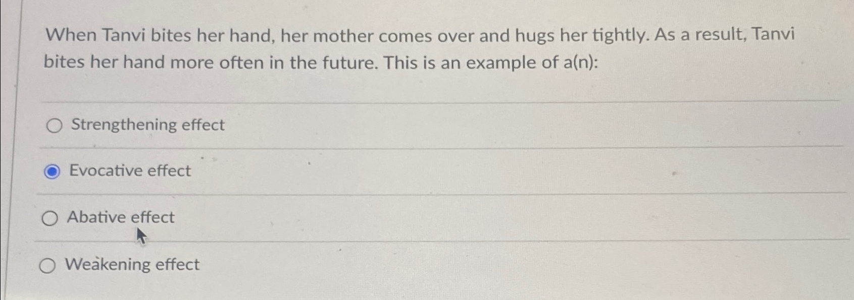 Solved When Tanvi bites her hand, her mother comes over and | Chegg.com