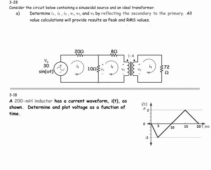 Solved 3-28 Consider the circuit below containing a | Chegg.com
